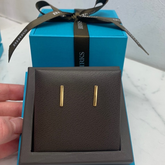 Birks | Jewelry | Birks Essentials Gold Bar Earrings | Poshmark